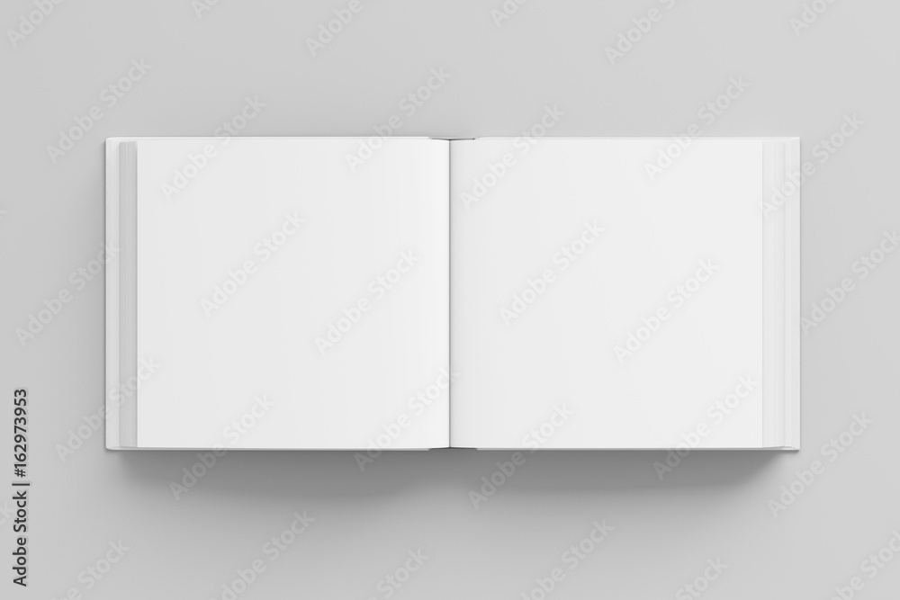Blank square open book mockup isolated Stock Photo | Adobe Stock