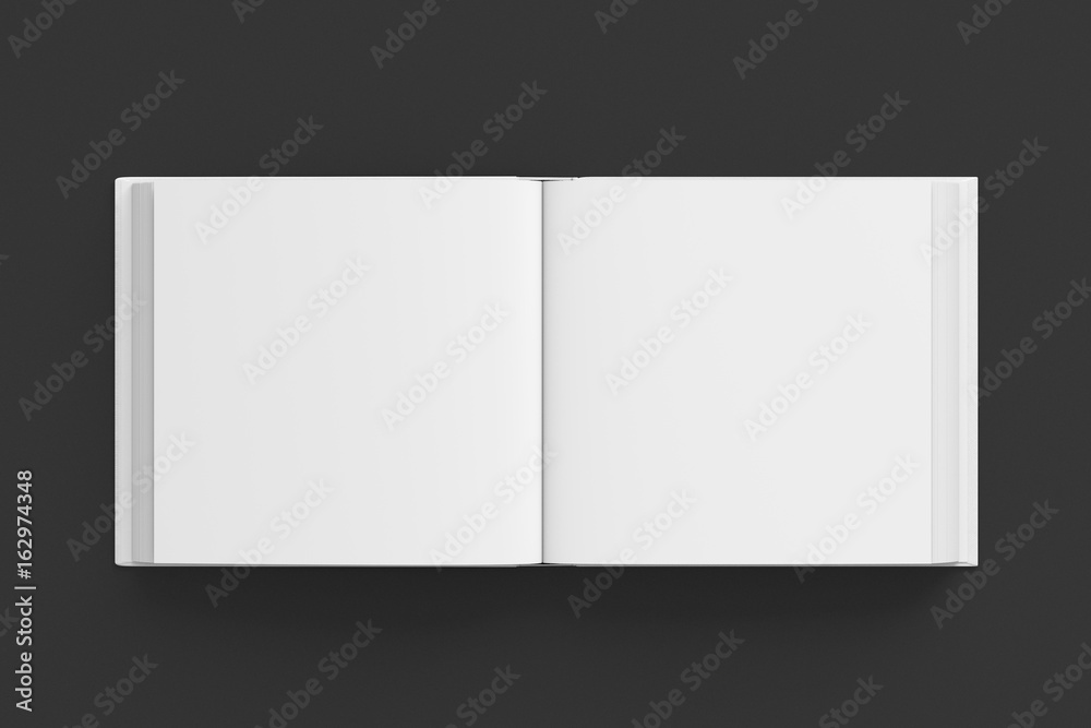 Blank square open book mockup isolated Stock Illustration | Adobe Stock