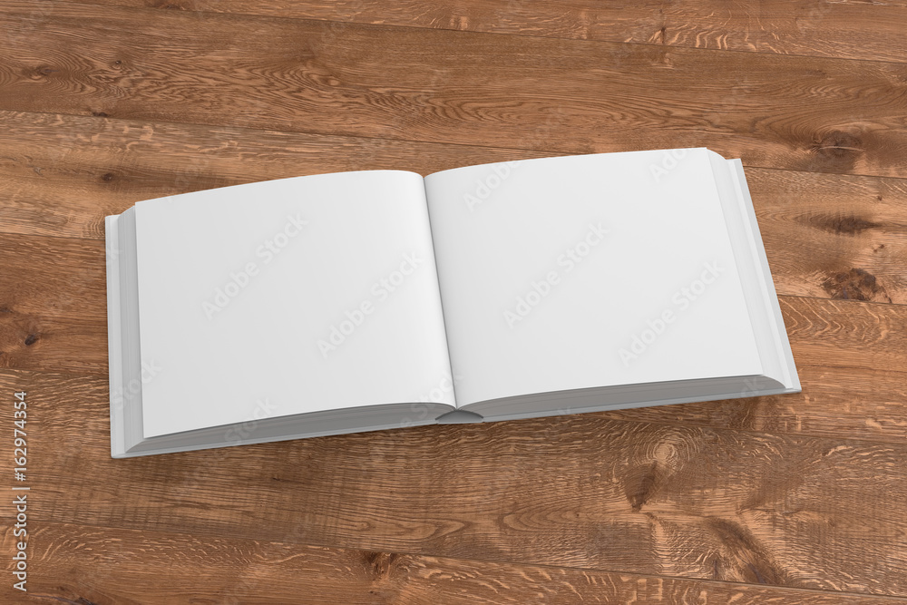 Blank square open book mockup isolated Stock Illustration | Adobe Stock