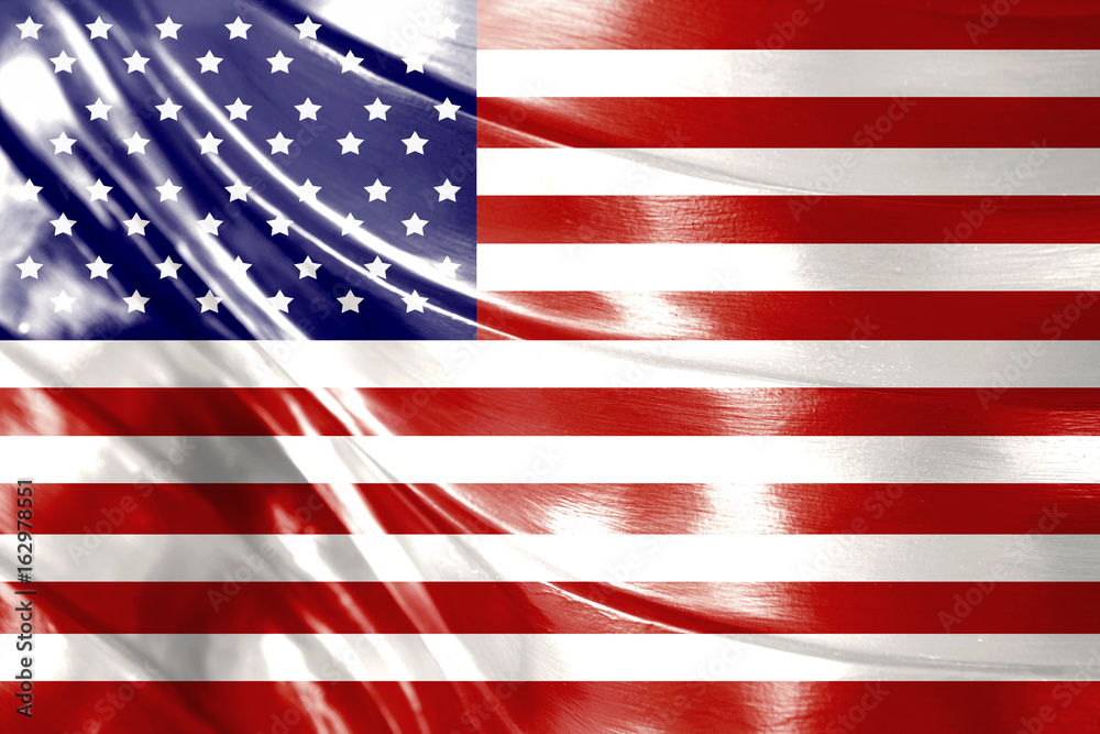 American flag design with shiny wave texture background Stock Photo ...