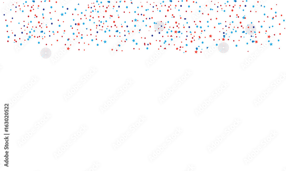 Blue Confetti Border