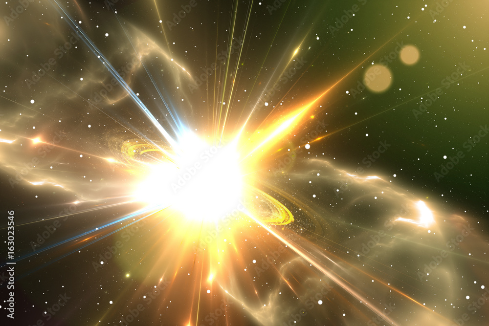 Supernova or star explosion, illustration Stock Illustration | Adobe Stock