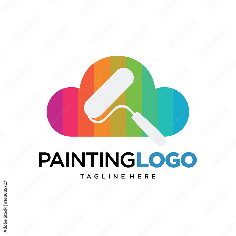 Colorful Painting Logo Template Design Vector, Emblem, Design Concept ...