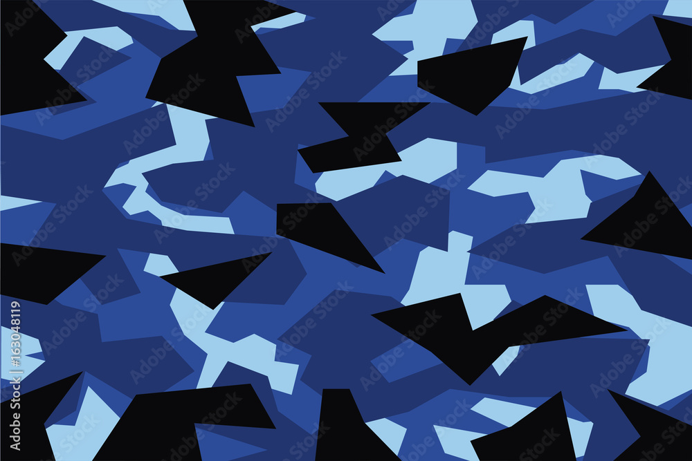 vector background of blue geometric camo Stock-Vektorgrafik | Adobe Stock