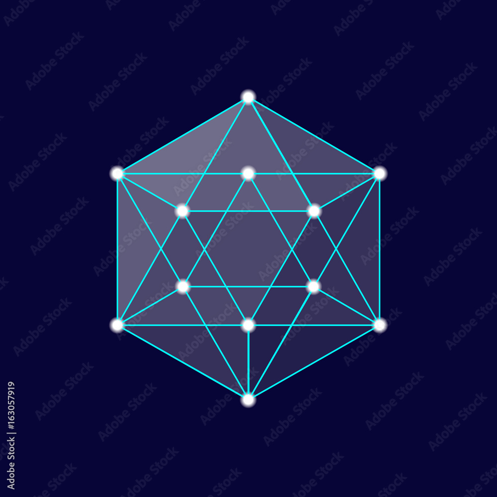 Polyhedron. Icosahedron. Shapes. Geometry Stock Vector | Adobe Stock