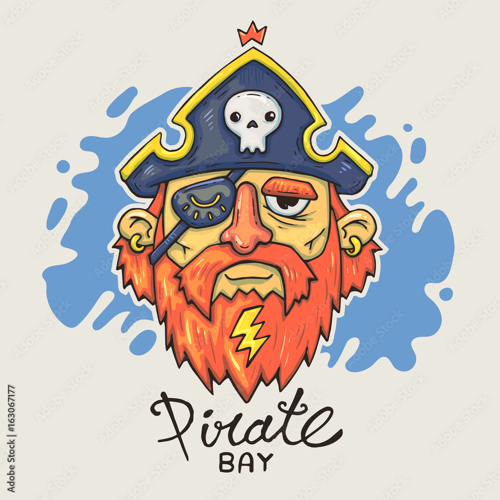 Pirate Face Cartoon