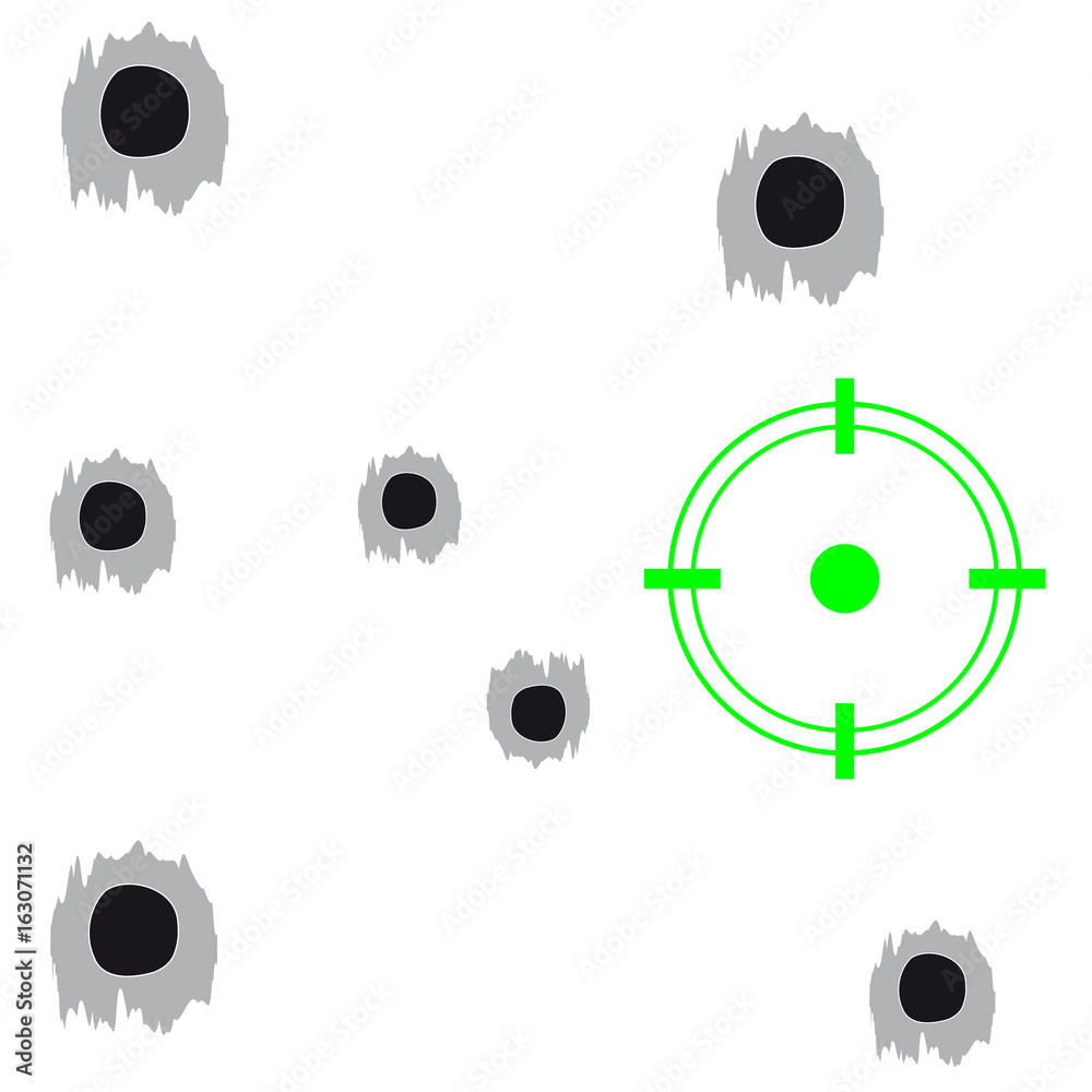 Shots on white background. Vector illustration. Stock Vector | Adobe Stock