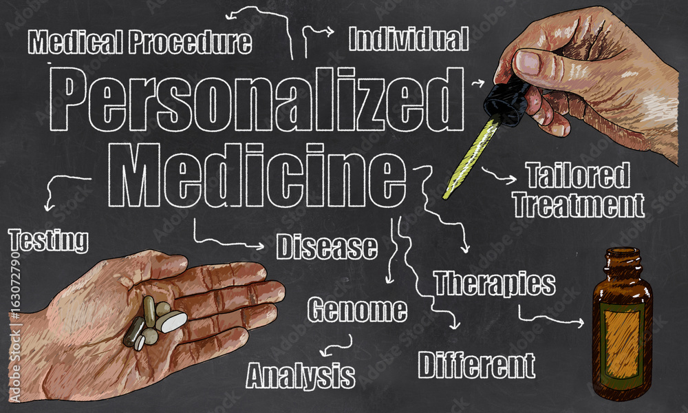 Personalized Medicine Illustration Stock Illustration | Adobe Stock