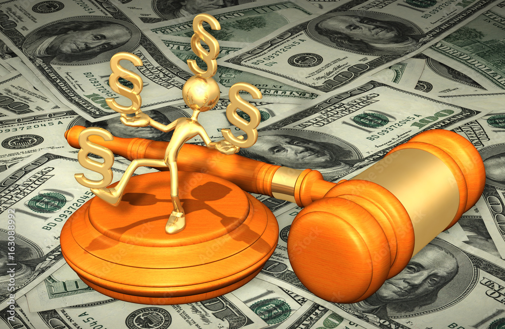 Law Concept The Original 3D Character Illustration With A Section ...