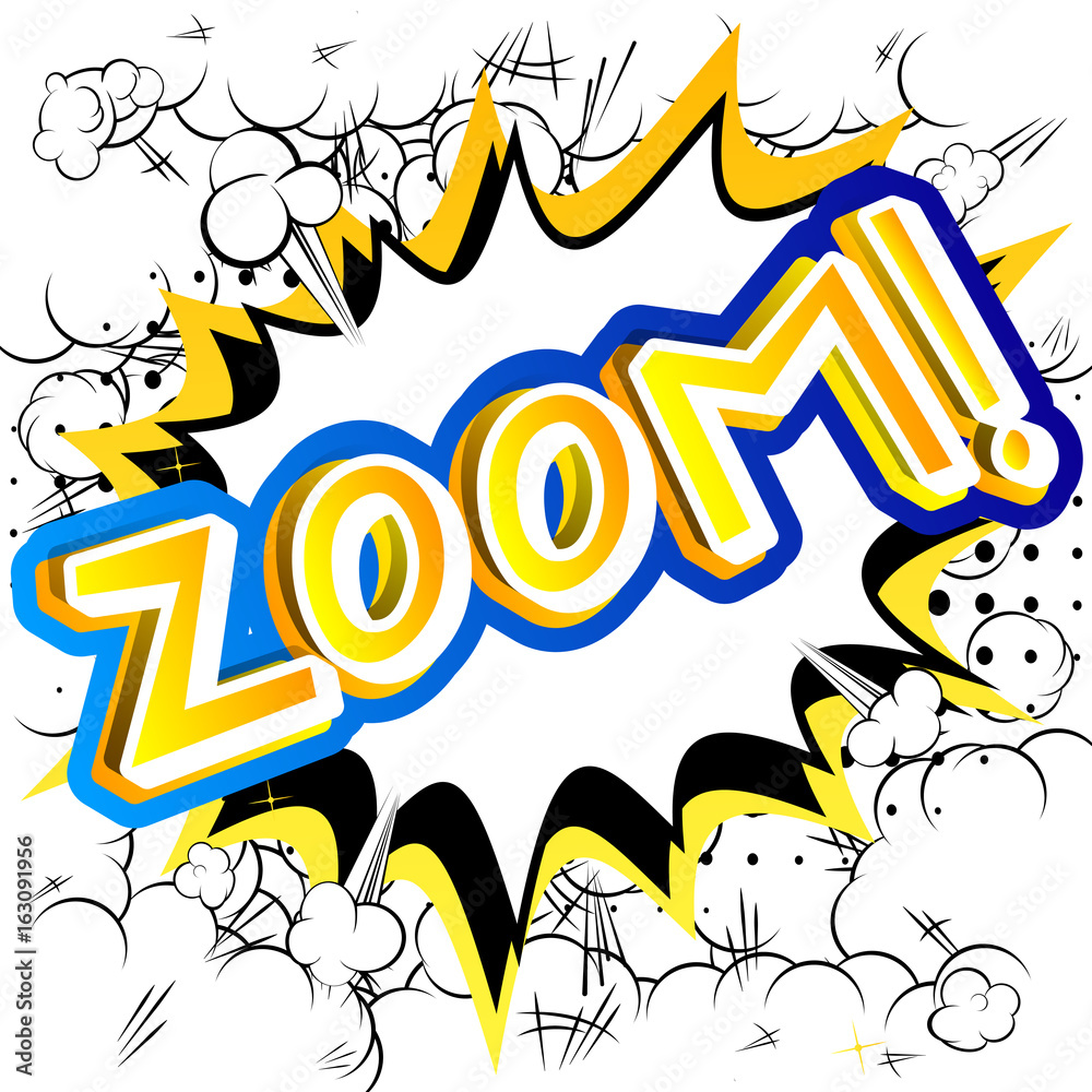 Zoom! - Vector illustrated comic book style expression. Stock Vector ...