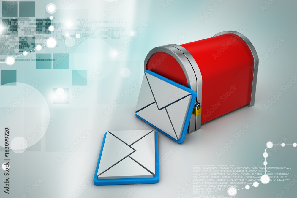 mail box with letters Stock Illustration | Adobe Stock