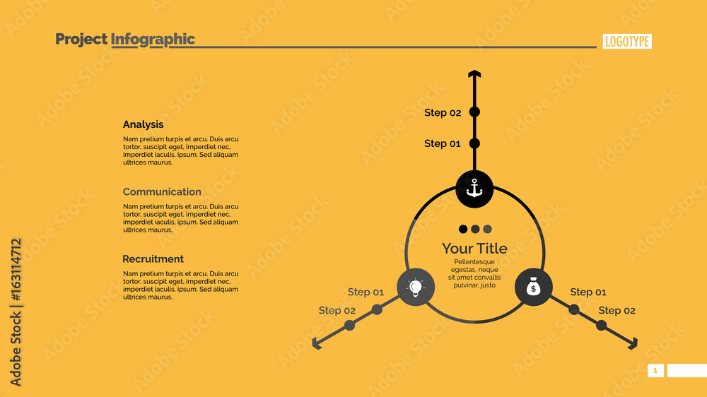 Process Infographic Diagram Slide Template Stock Vector | Adobe Stock