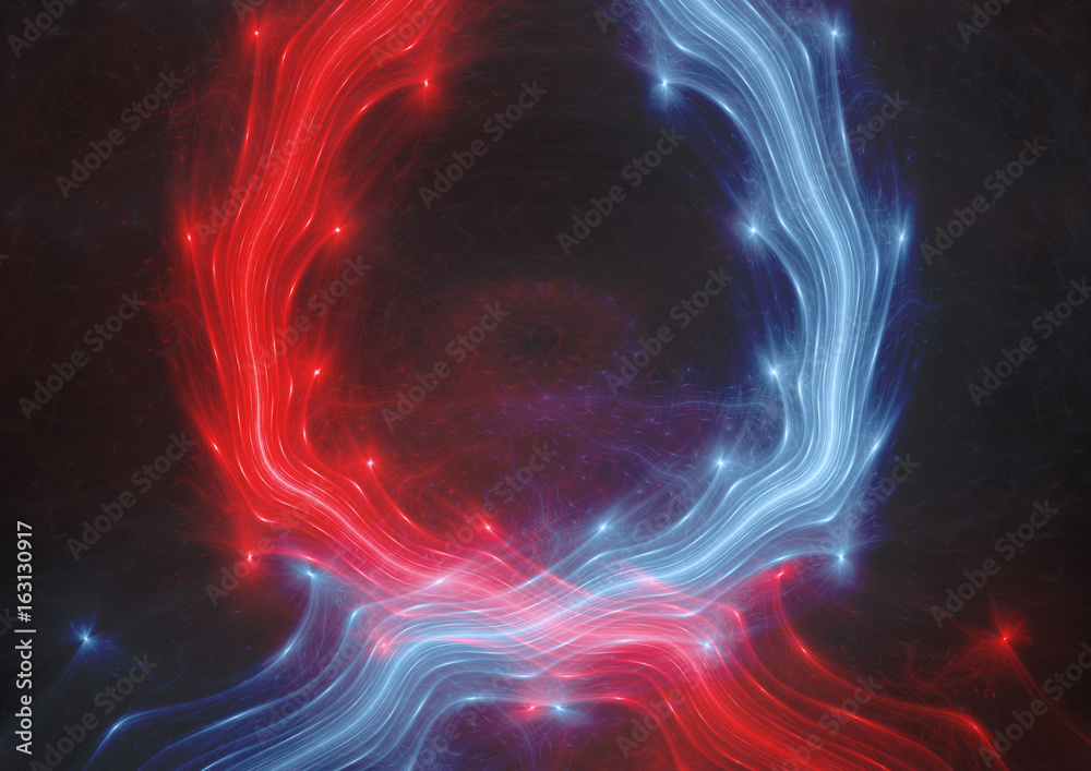 Red and blue lightning, abstract lightning background Stock ...