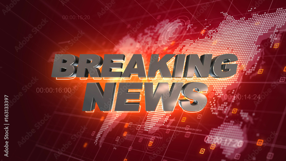 Breaking News Graphics World Map Red Background Stock Illustration ...