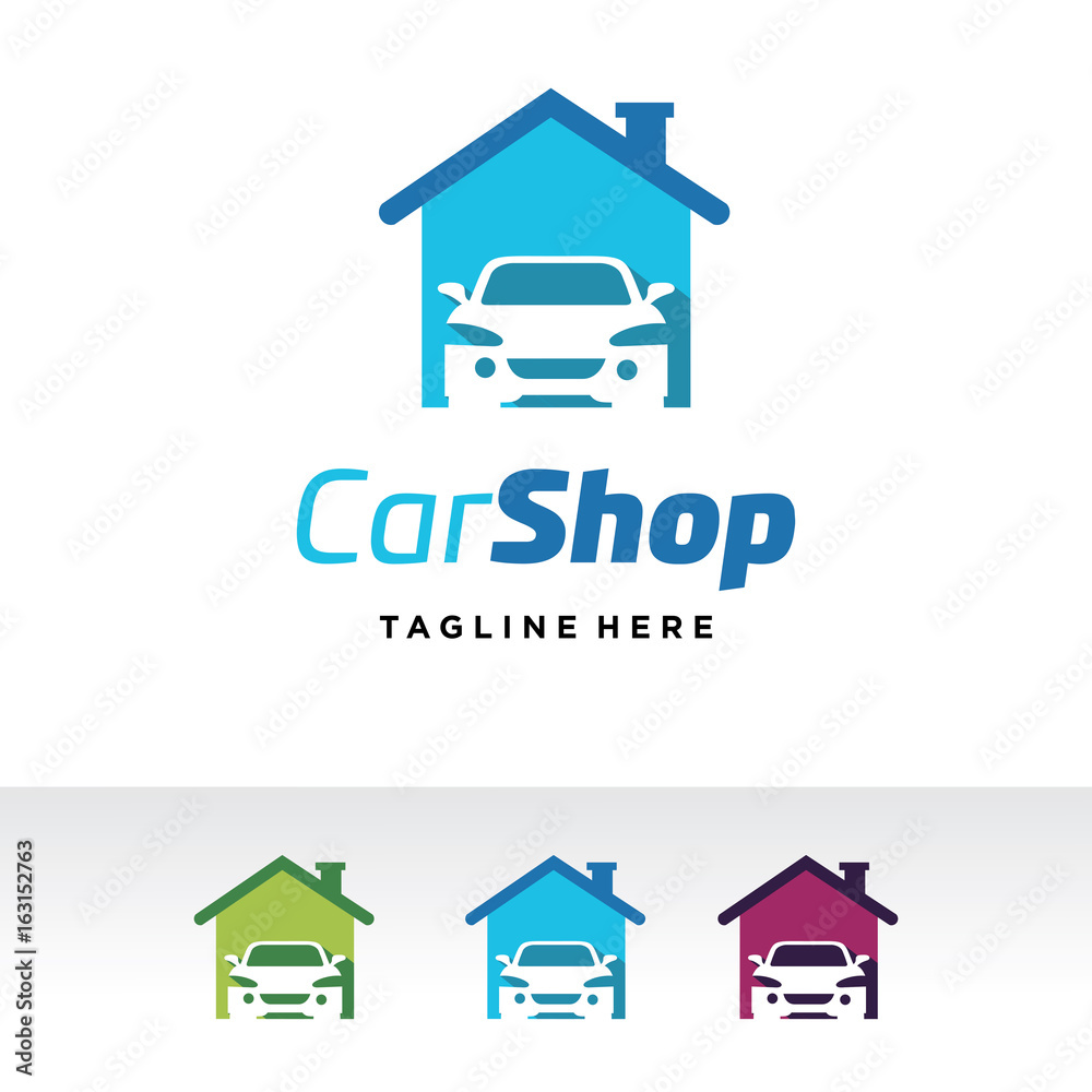 Car Shop Logo Template Design Vector, Emblem, Design Concept, Creative ...