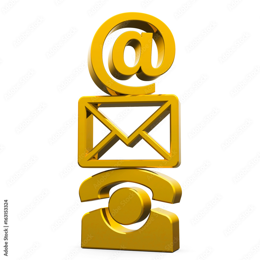 Gold contact symbols Stock Illustration | Adobe Stock