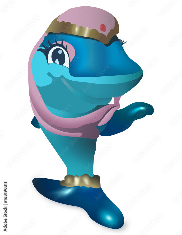 Shark dancing - Cute little shark dancing. Stock Vector | Adobe Stock
