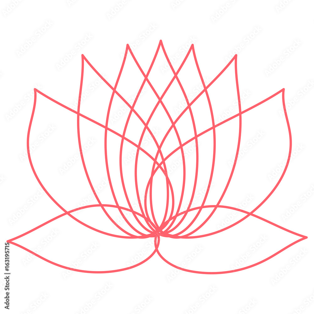 Pink lotus flower. Element of design. You can use as a logo, the emblem ...