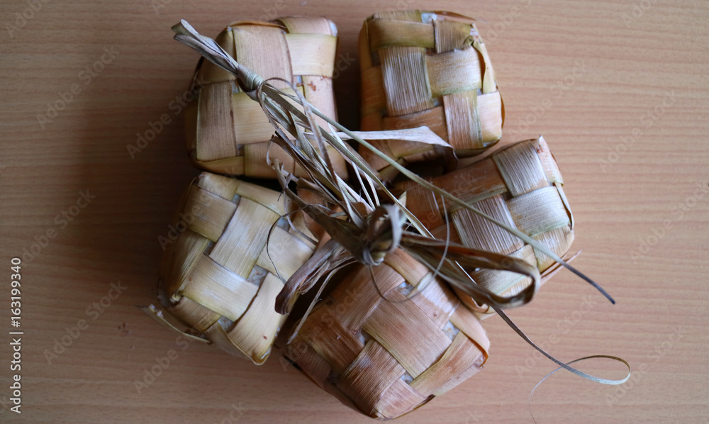 Ketupat, Traditional Rice Cakes. A type of dumpling made from rice ...