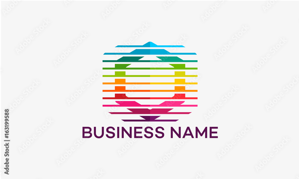 hexagon technology logo vector illustration Stock Vector | Adobe Stock