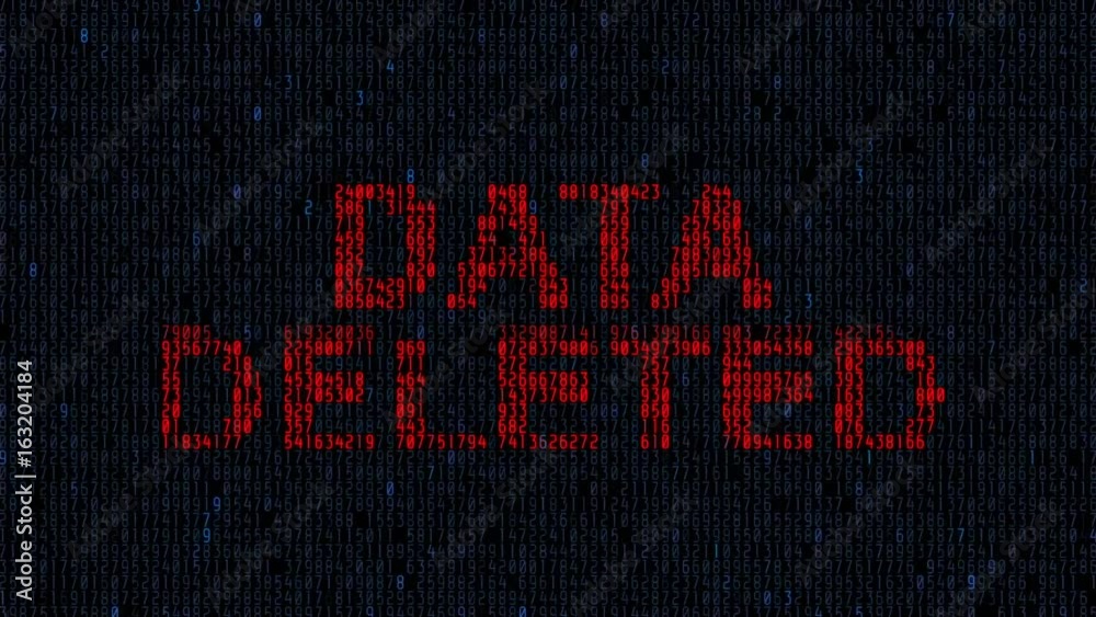 hacker blocking a computer while blue code characters in a dark web ...