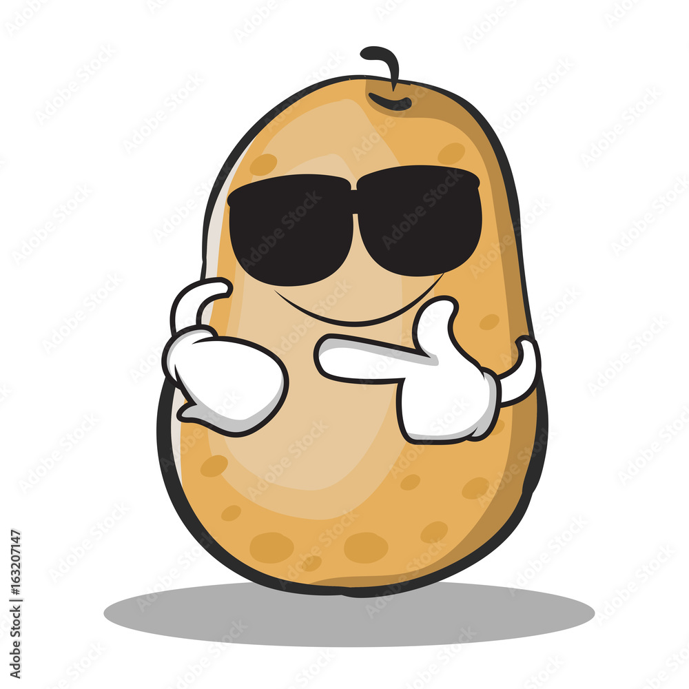 Super cool potato character cartoon style Stock Vector | Adobe Stock