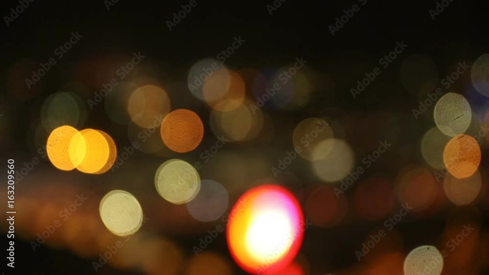 Bokeh lights shot of Los Angeles Stock Video | Adobe Stock