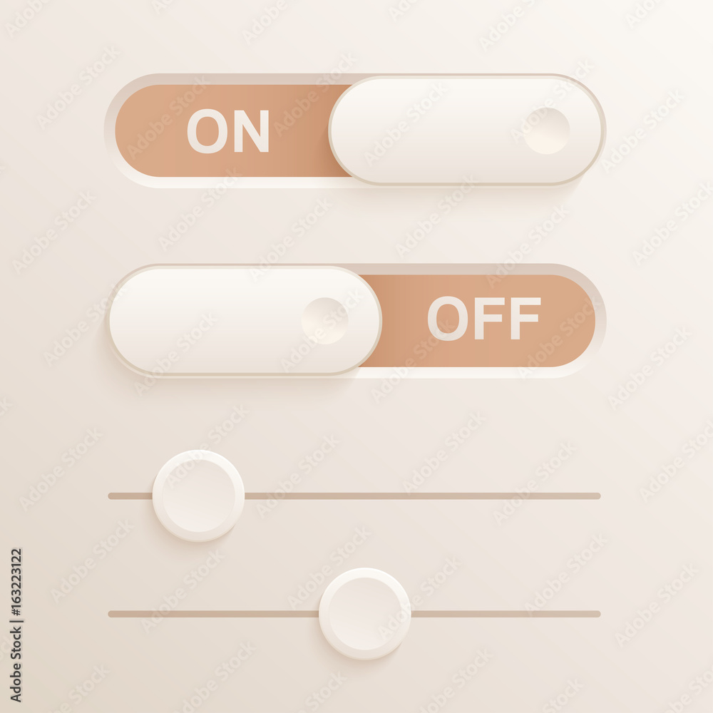 Modern UI Button Set : Vector Illustration Stock Vector | Adobe Stock