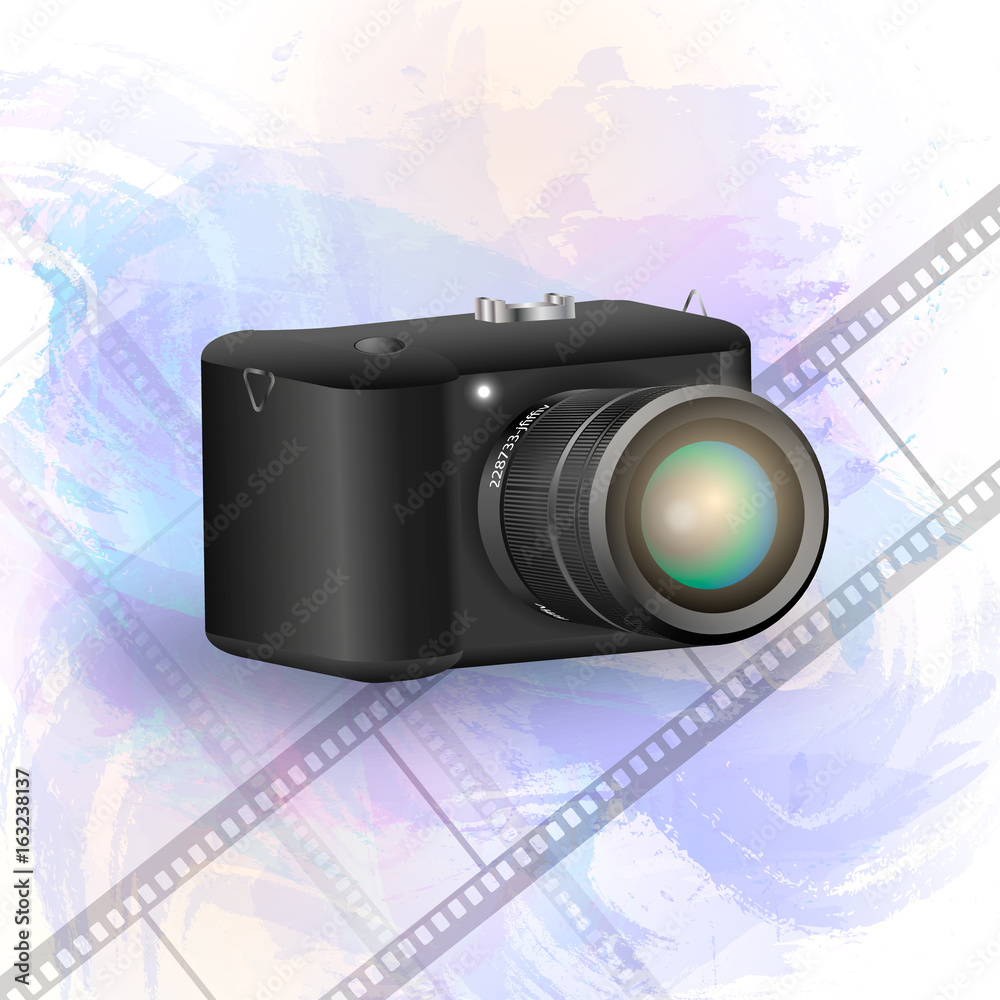 Digital camera vector illustration Stock Vector | Adobe Stock