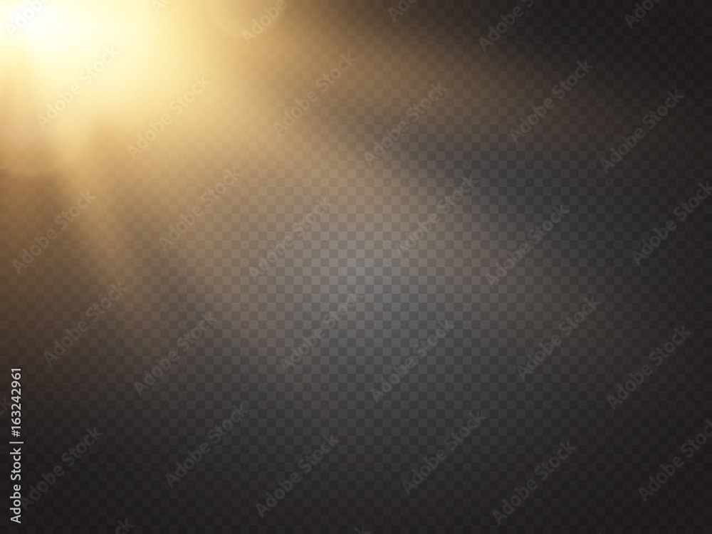 Sun isolated on transparent background. Vector illustration. Stock ...