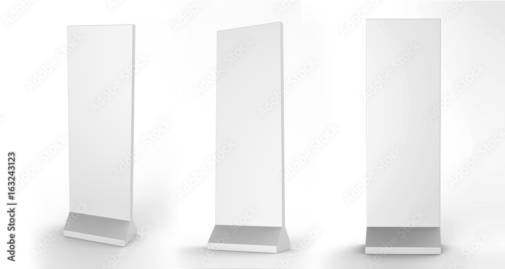 Outdoor Advertising POS POI Stand Banner Or Lightbox. Illustration ...