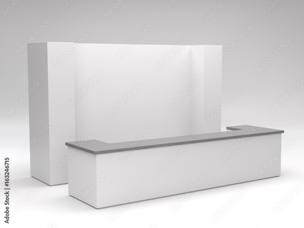 Simple booth or stand mock-up template Stock Illustration | Adobe Stock