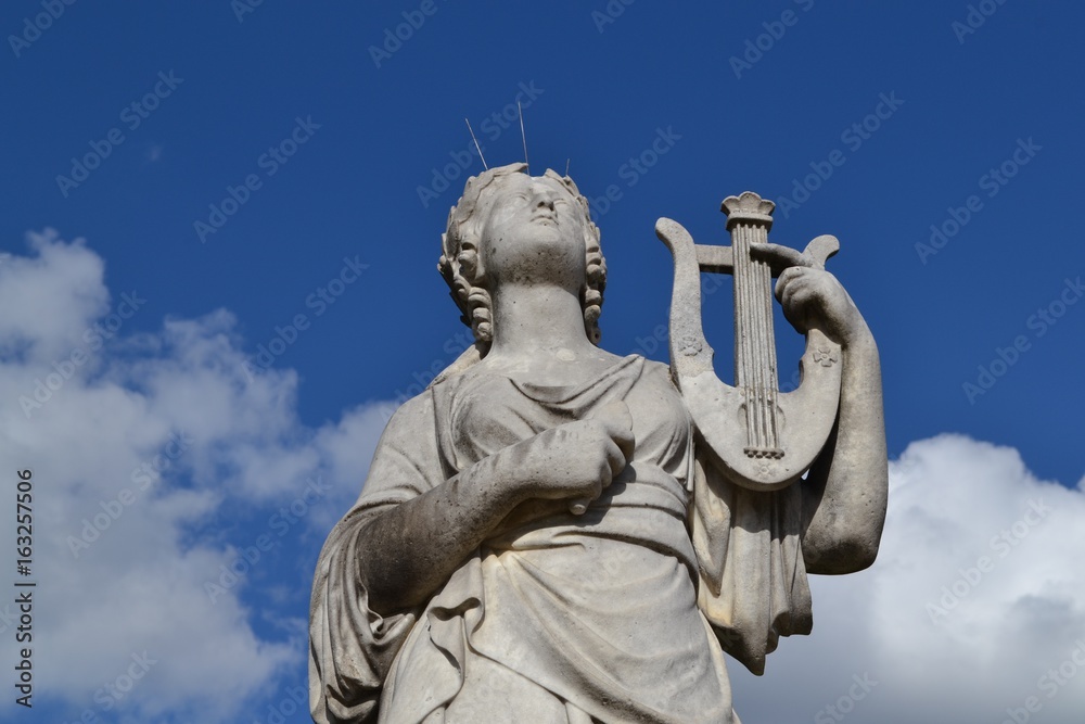 Inspirational statue in Paris, in Luxembourg Garden, representing ...
