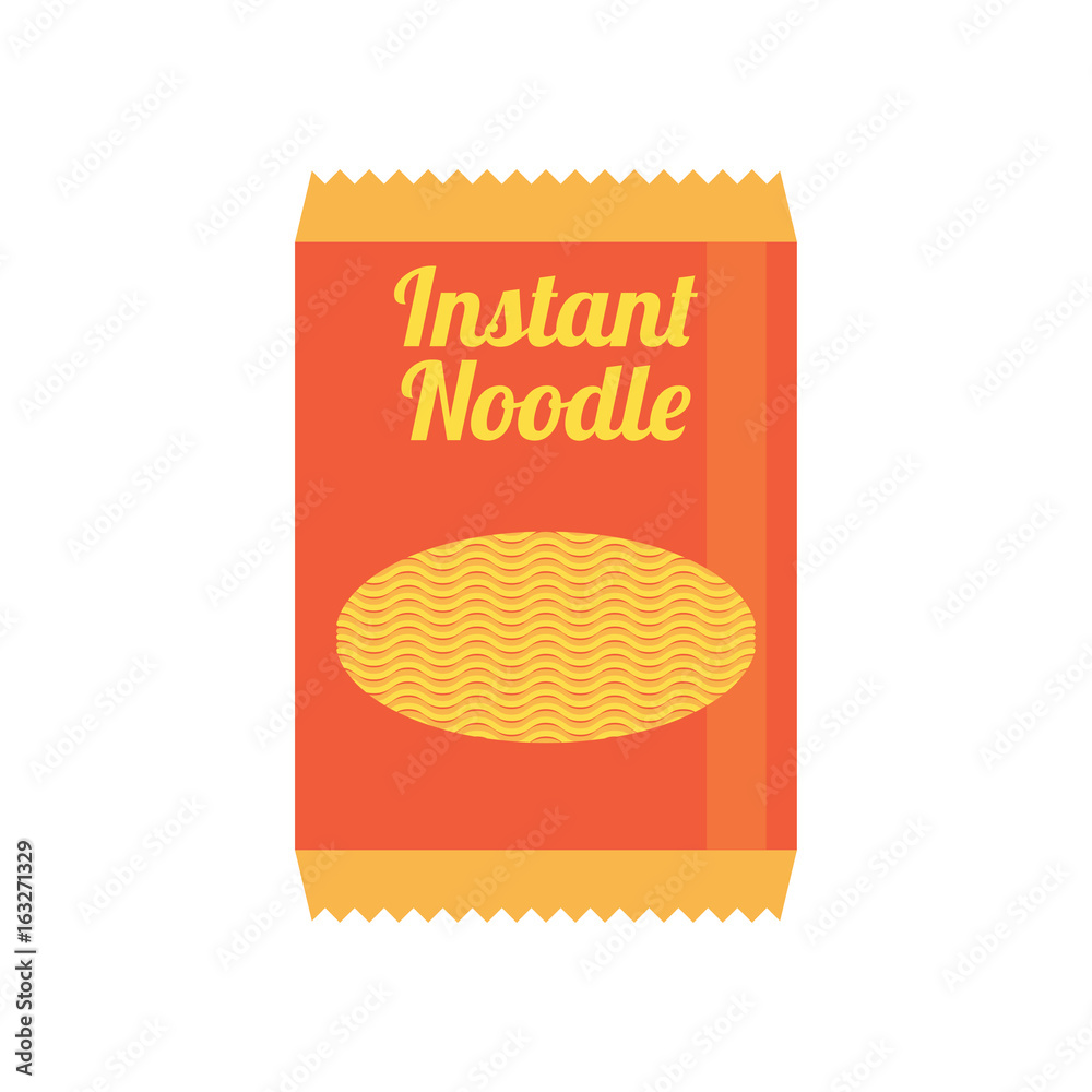 instant noodles in sachet packaging. vector illustration Stock Vector ...