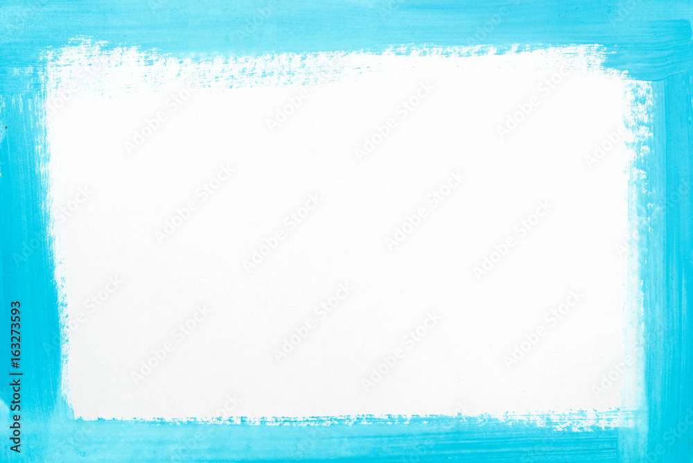 blue border painted on white paper Stock Photo | Adobe Stock