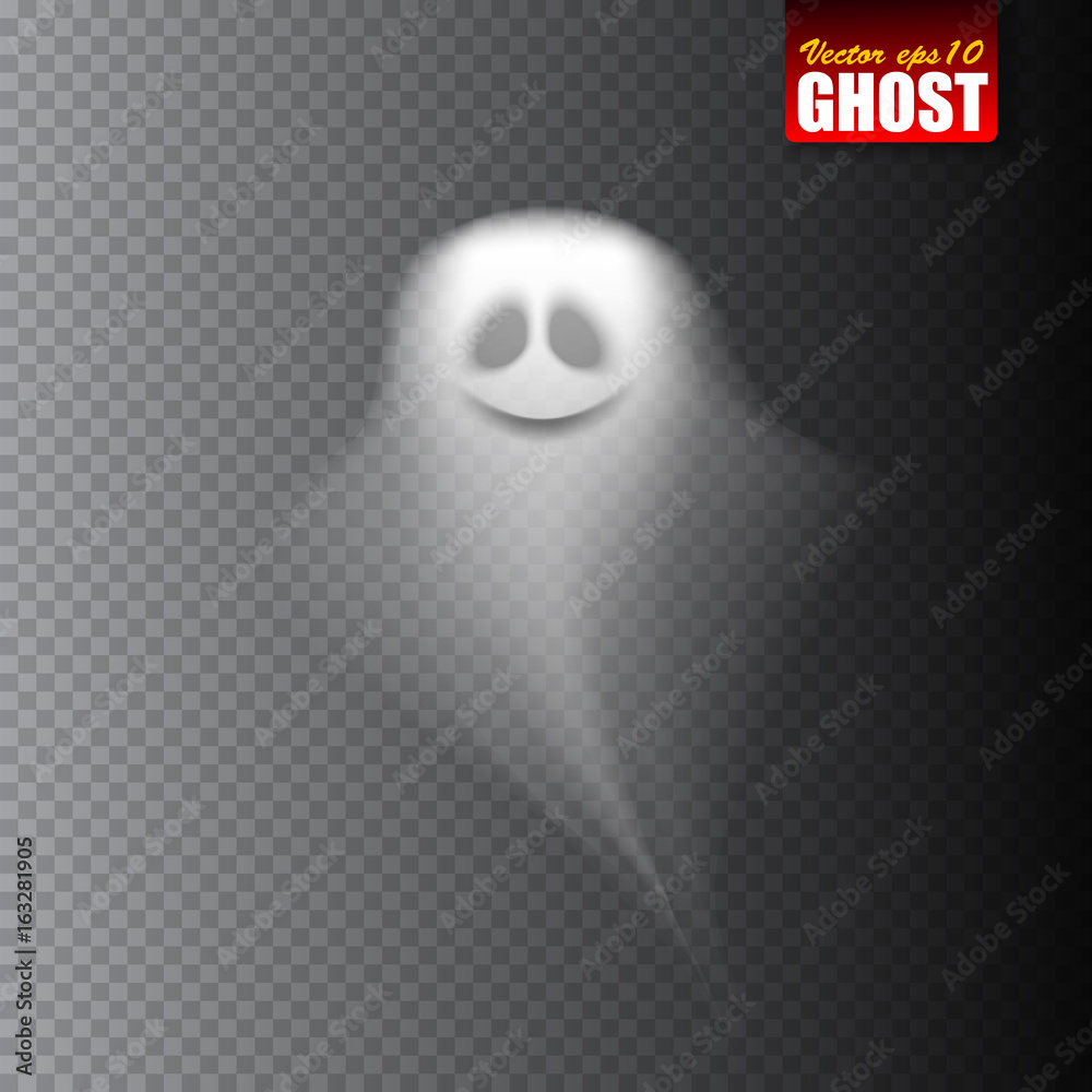 Ghost isolated on transparent background. Vector illustration. Stock ...
