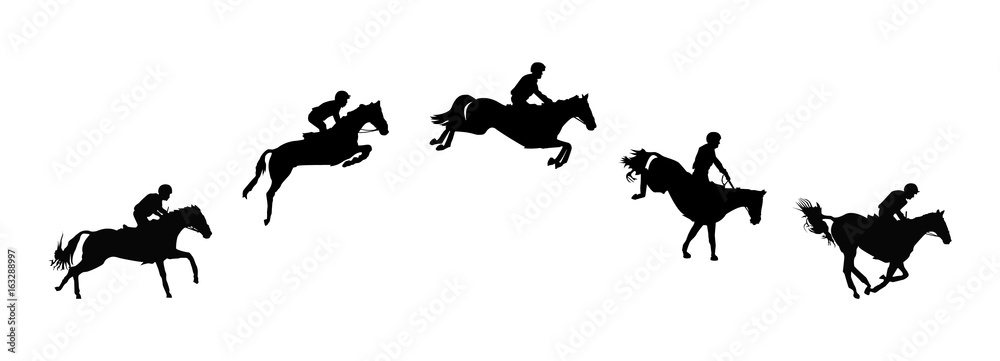 Eventing Horse Jumping Silhouette