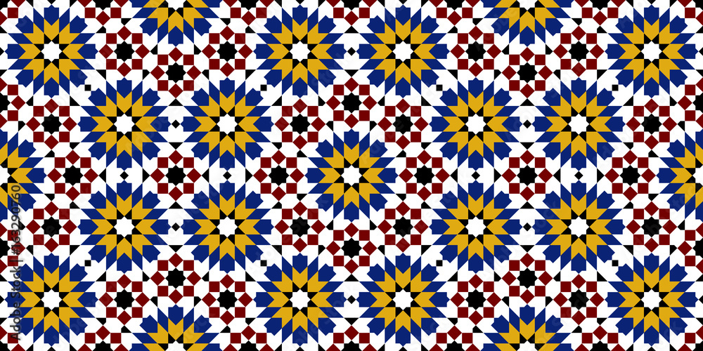 moroccan zellige seamless Stock Vector | Adobe Stock