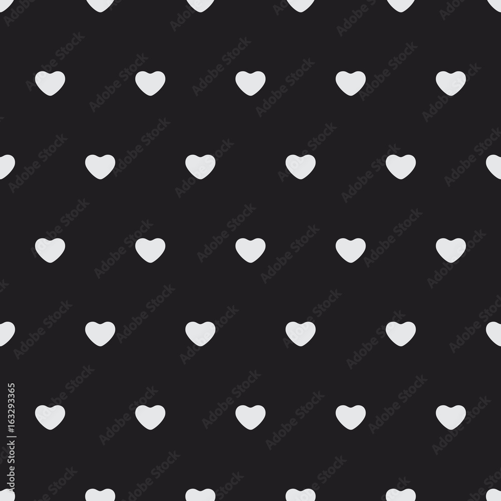 Hearts Black And White Wallpaper