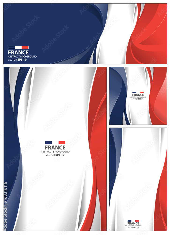 Abstract France Flag Background Stock Vector | Adobe Stock