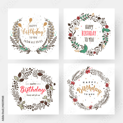Happy Birthday Calligraphy Card
