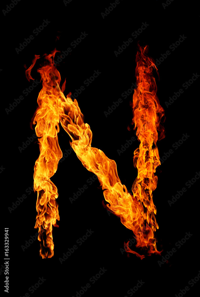 Fire Letters N