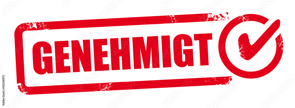 Roter Stempel - genehmigt Stock-Vektorgrafik | Adobe Stock