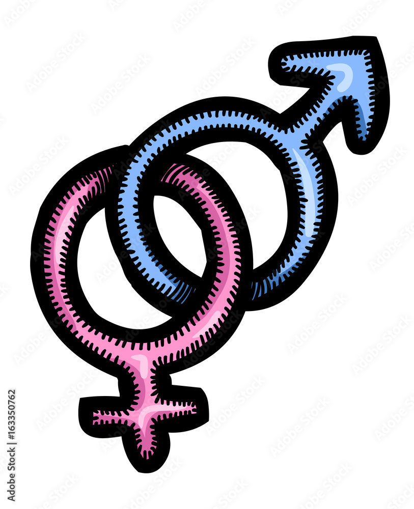 Cartoon image of Gender Icon. An artistic freehand picture. Stock ...