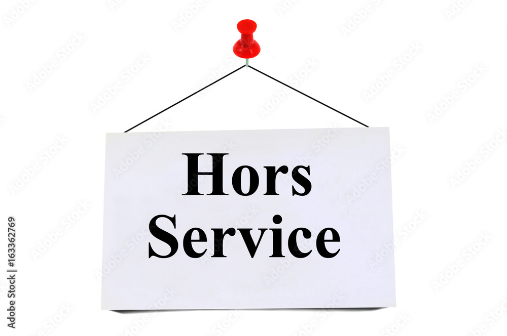 Carton punaisé avec hors service écrit dessus Stock Photo | Adobe Stock