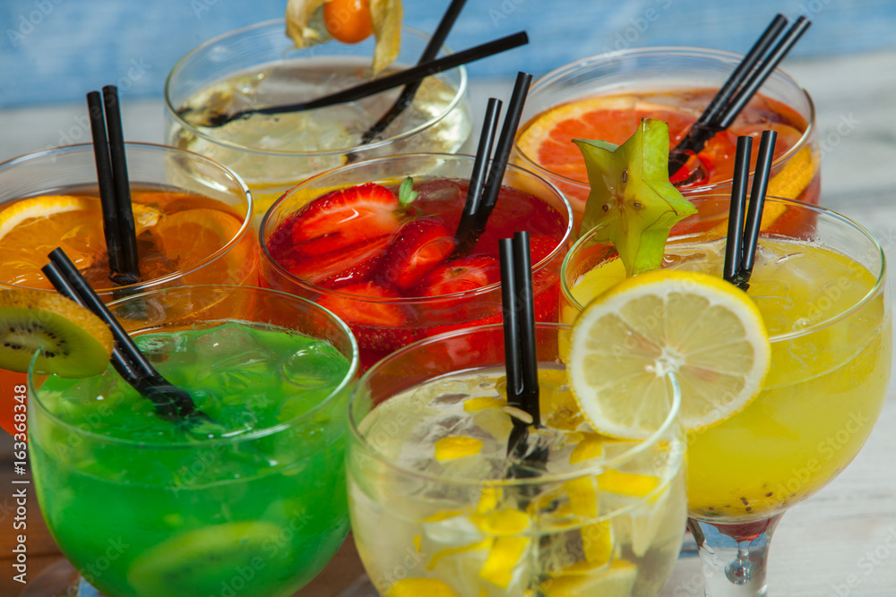 Colorful Mixed Drinks