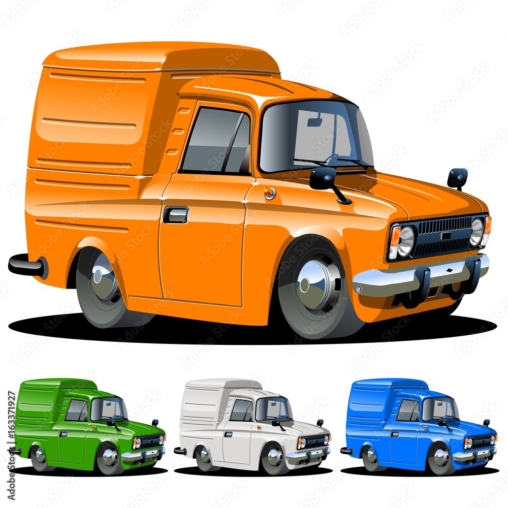 Cartoon pickup isolated on white background. Available EPS-10 vector ...