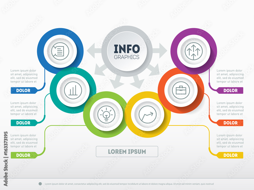 Vector Template of a info chart or diagram. Part of the report with ...