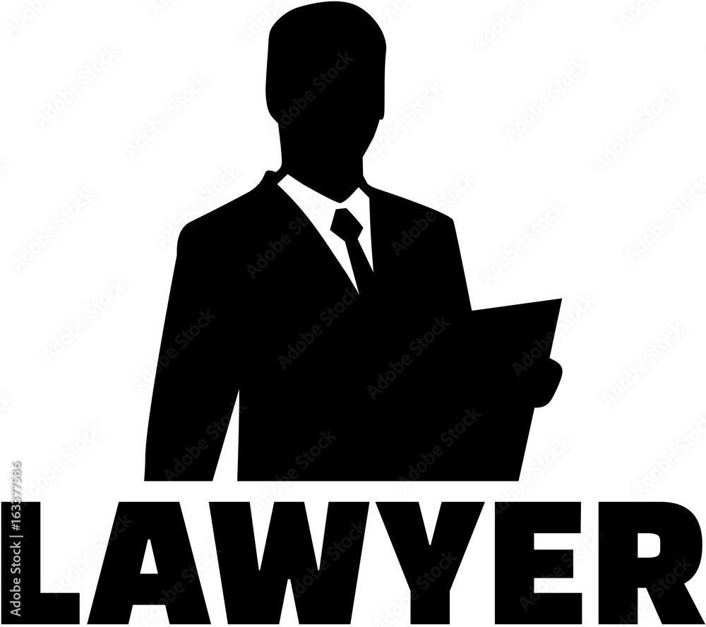 Lawyer silhouette Stock Vector | Adobe Stock