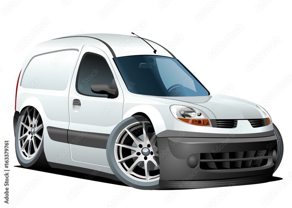 Cartoon van isolated on white background. Available EPS-10 vector ...